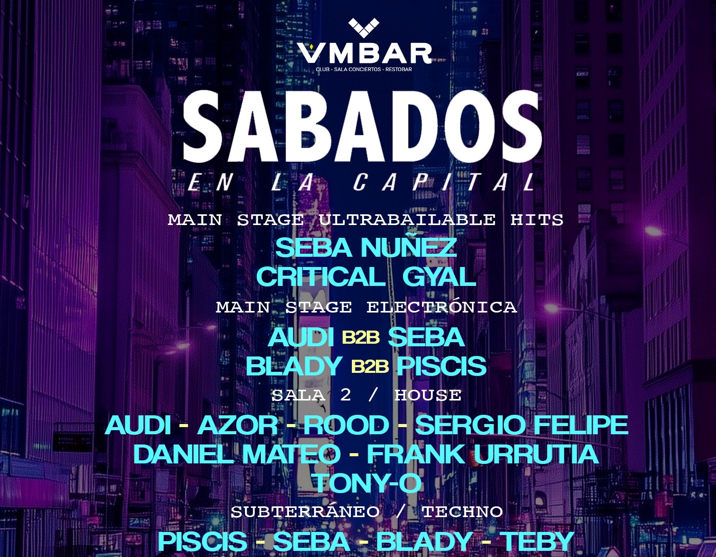 Entradas SABADOS EN LA CAPITAL Y SE VIVE EN CLUB AMBAR / MAIN STAGE ...